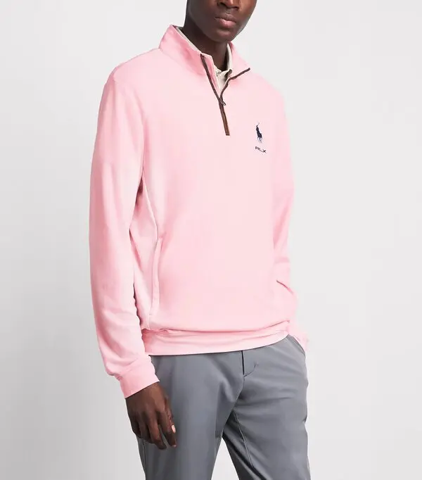 Rlx Ralph Lauren Polo Pony Quarter-zip Sweatshirt