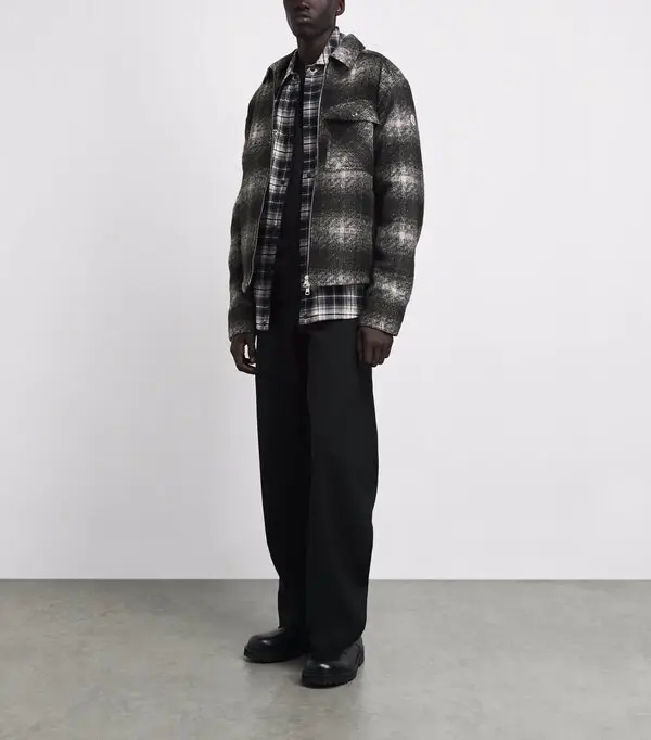 Moncler Check Zip-up Overshirt