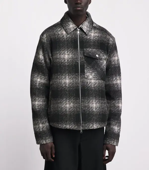 Moncler Check Zip-up Overshirt