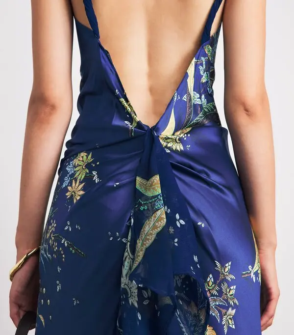 Staud Silk Charli Halterneck Maxi Dress