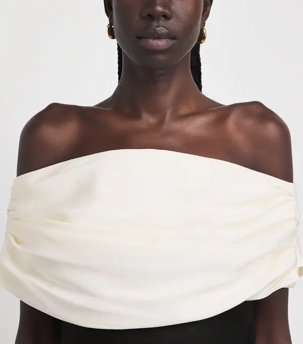 VORANIDA Silk-blend Ruched-detail Vetra Top