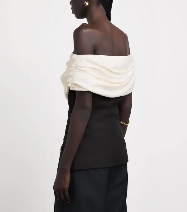 VORANIDA Silk-blend Ruched-detail Vetra Top