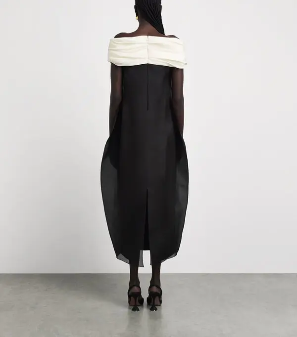 VORANIDA Silk Loom Midi Dress