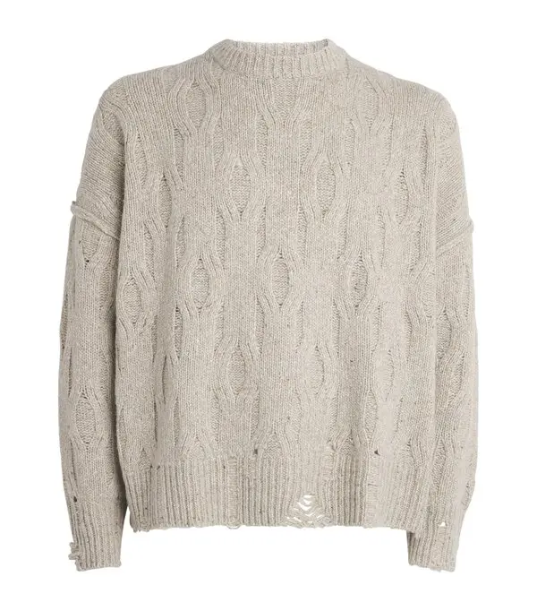 REPRESENT Wool-blend Distressed Sweater