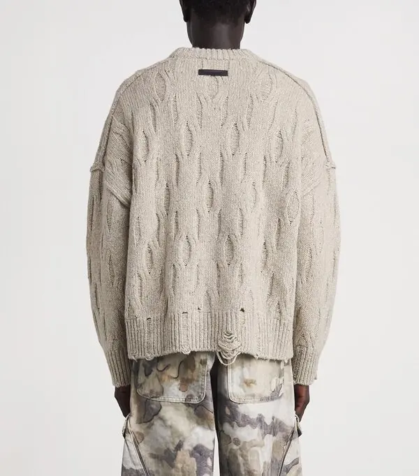 REPRESENT Wool-blend Distressed Sweater