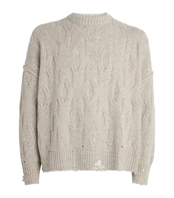 REPRESENT Wool-blend Distressed Sweater