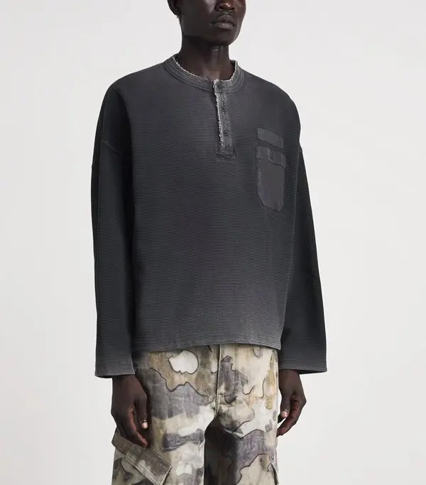 REPRESENT Heavyweight Cotton Henley Top