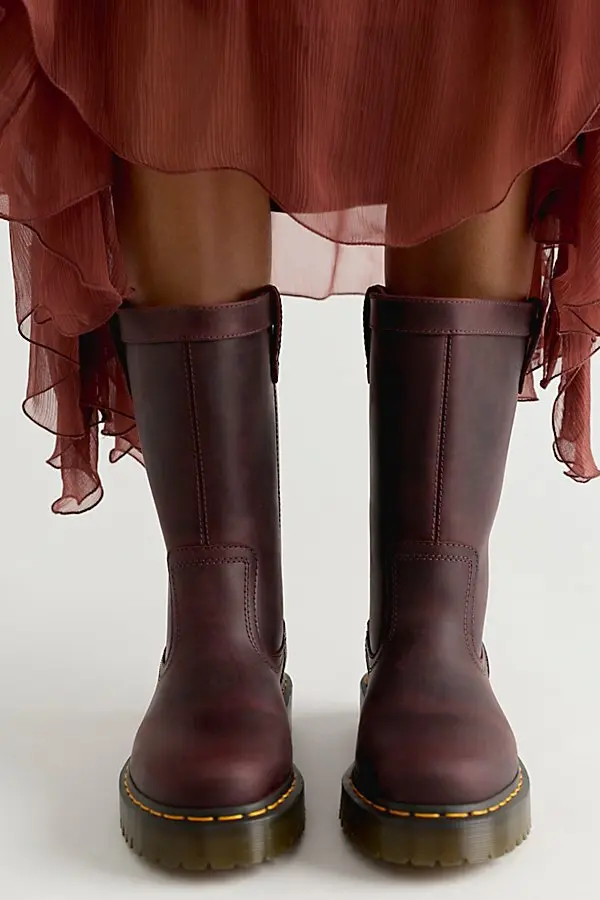 Dr. Martens Anistone Pull-on Boots - Cherry Red