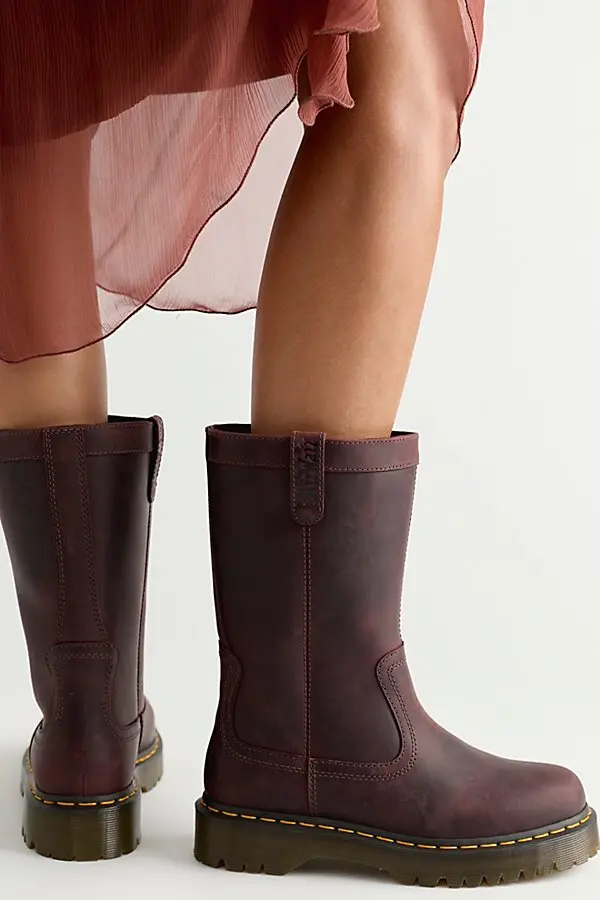 Dr. Martens Anistone Pull-on Boots - Cherry Red