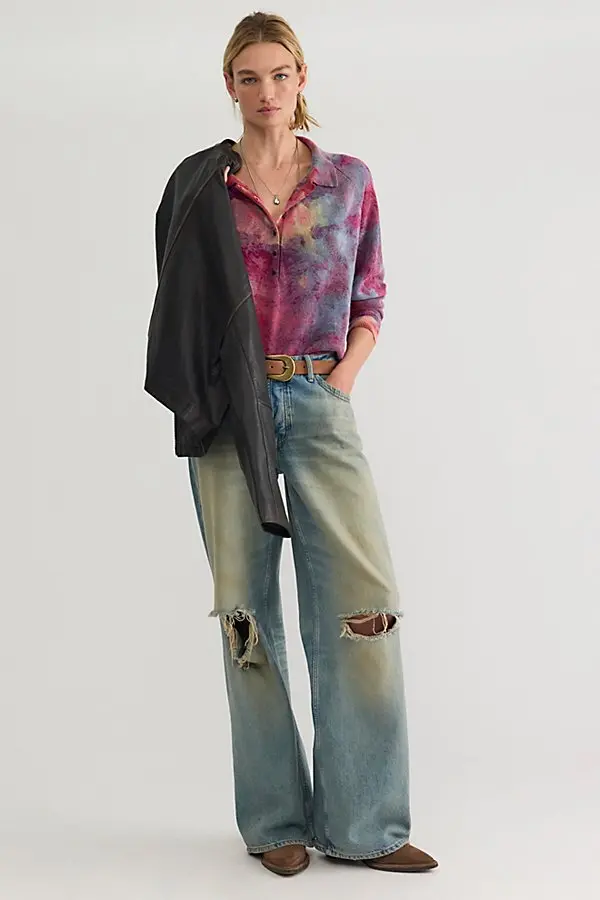 RIVERSIDE TOOL & DYE Parker Cashmere Blend Polo Sweater