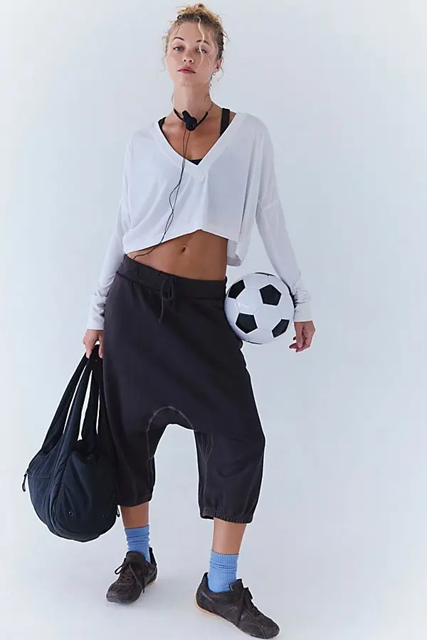 Free People Sandwashed Layer Top - White
