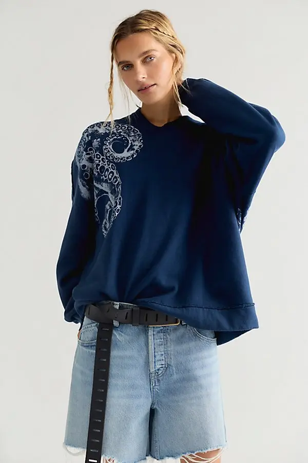 Free People Folklore Octopus Hoodie