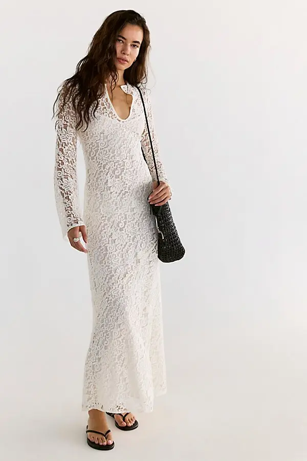HANSEN & GRETEL Bianca Lace Maxi Dress