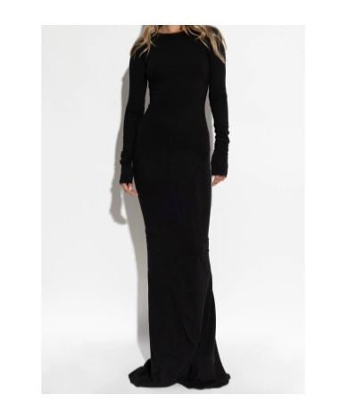 Rick Owens Long Sleeved Floor-length Dress