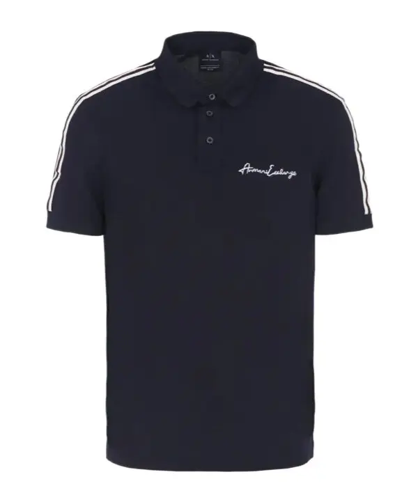 Armani Exchange Embroidered-logo Cotton Polo Shirt