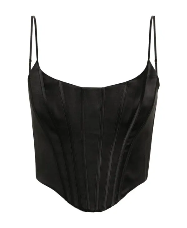 Zimmermann Silk Corset Top - Black