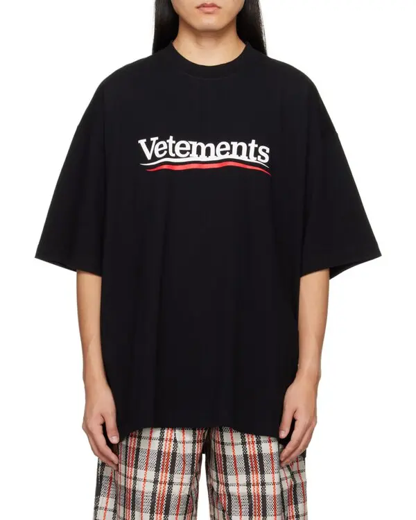 Vetements Logo Printed Crewneck T-shirt
