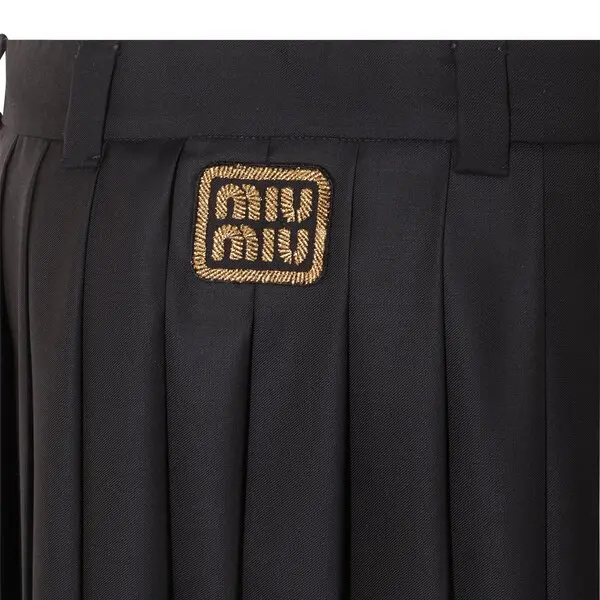 Miu Miu Pleated Batavia Skirt