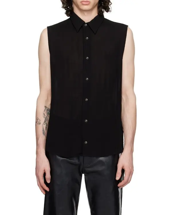 AMI Paris Sleeveless Buttoned Shirt