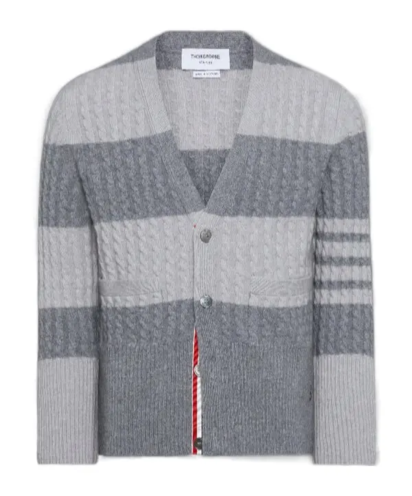 Thom Browne Cashmere 4-bar Striped Cardigan