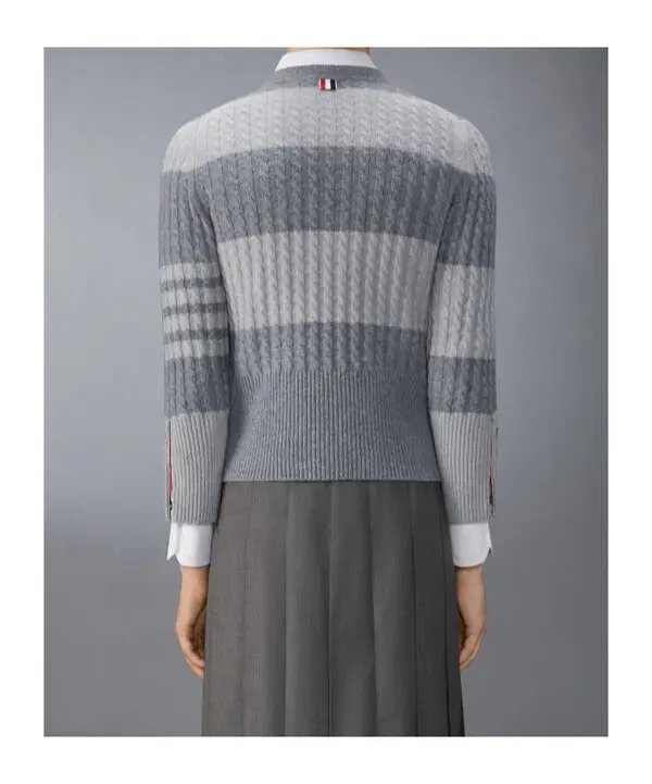 Thom Browne Cashmere 4-bar Striped Cardigan