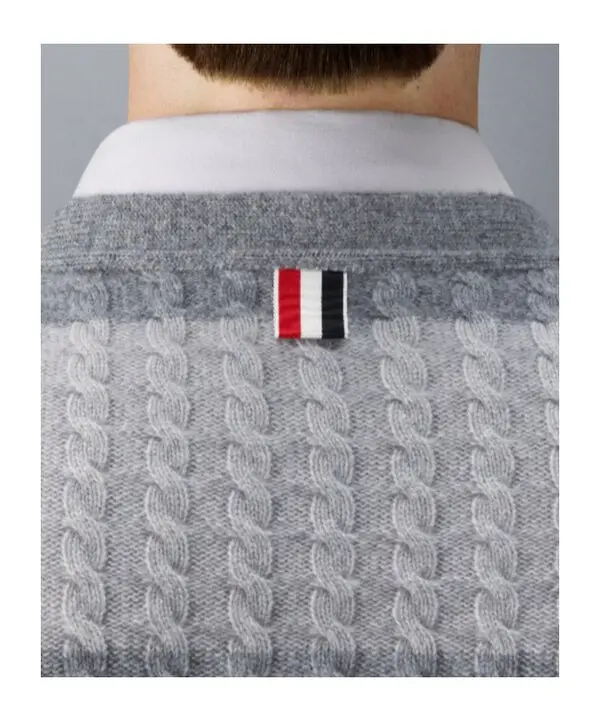 Thom Browne Cashmere 4-bar Striped Cardigan