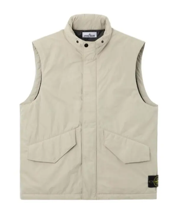 Stone Island Padded Vest With Packable Hood And Anti-drop
