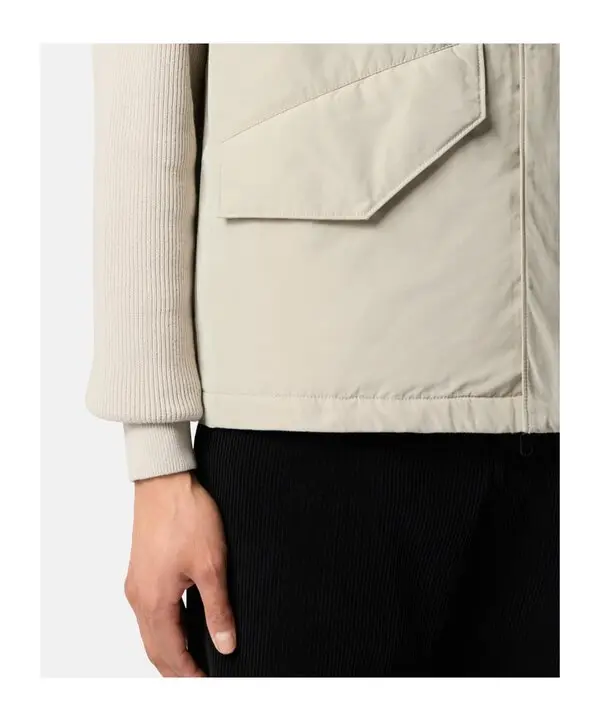 Stone Island Padded Vest With Packable Hood And Anti-drop