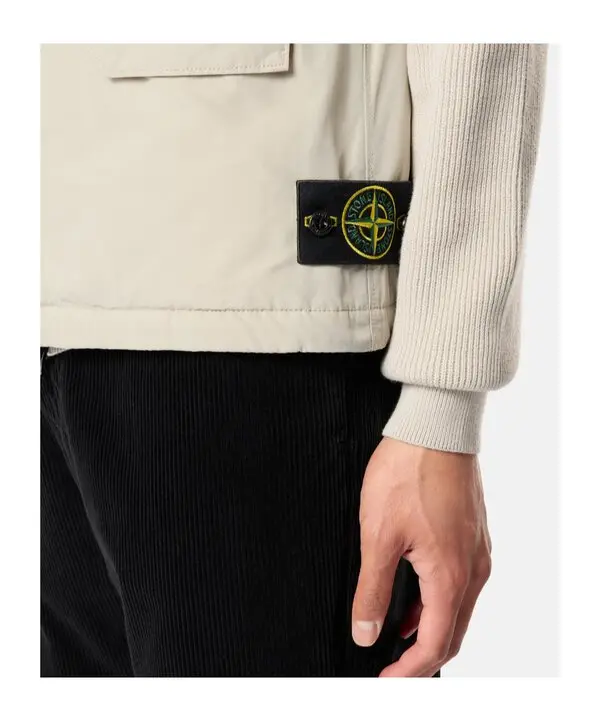 Stone Island Padded Vest With Packable Hood And Anti-drop