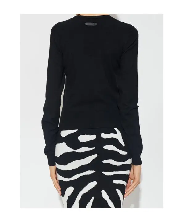Moschino Long-sleeved Round Neck Top
