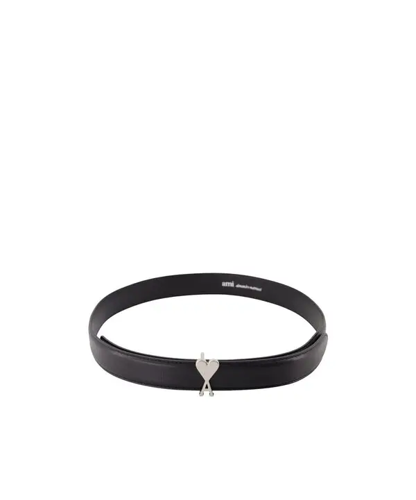 AMI Paris Logo Buckle Belt
