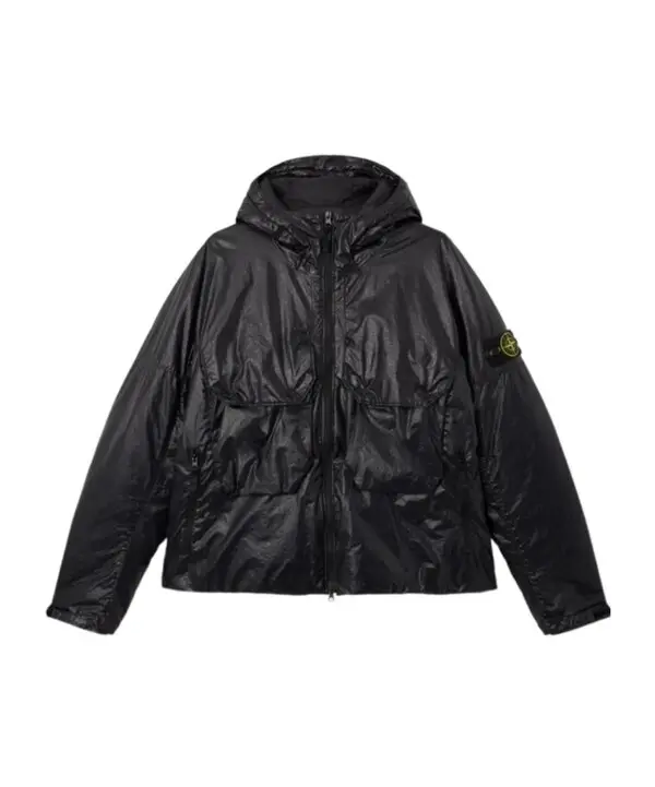 Stone Island Hooded Down Jacket With Water-resistant Membrane