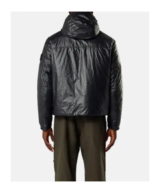 Stone Island Hooded Down Jacket With Water-resistant Membrane