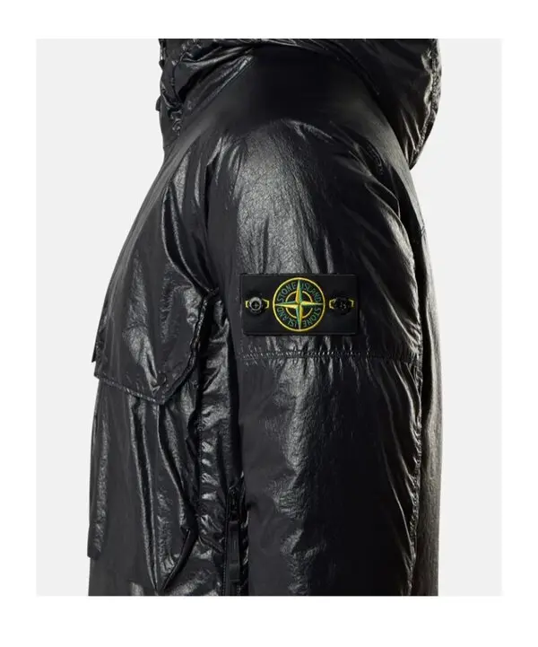 Stone Island Hooded Down Jacket With Water-resistant Membrane