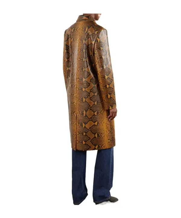 Proenza Schouler Leticia Snake-effect Leather Coat - No