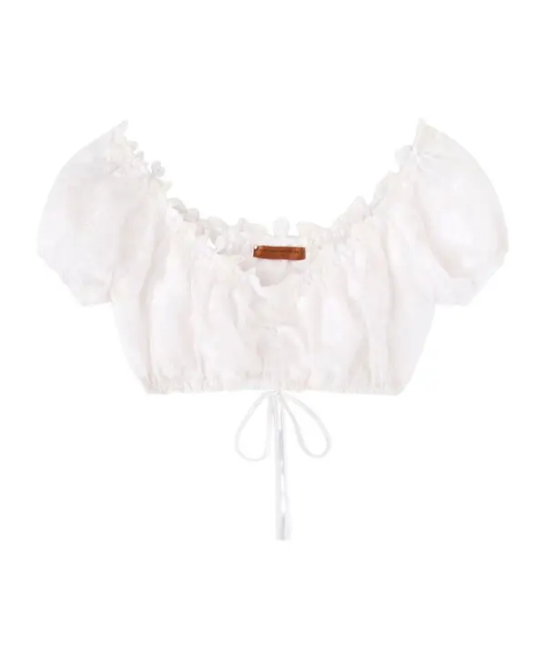 Ermanno Scervino Short-sleeved Tulle Tube Top - No