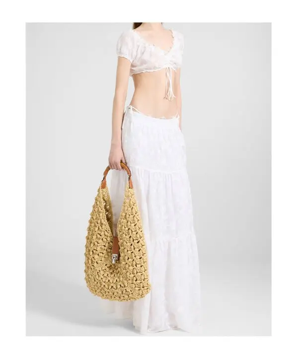 Ermanno Scervino Short-sleeved Tulle Tube Top