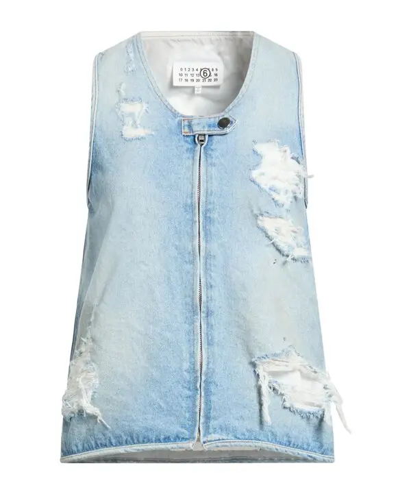 MAISON MARGIELA Lightwash Denim Gilet - Blue