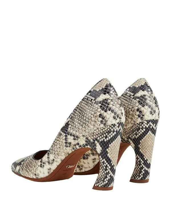 Chloé Snake Print Court Shoes