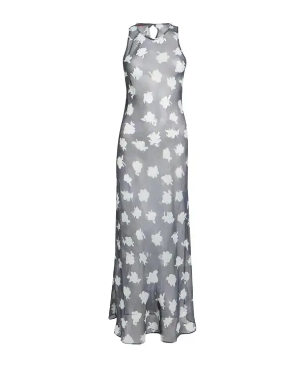 MAXCO. Twotone Chiffon Sleeveless Dress