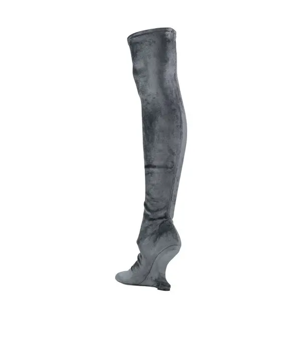 Rick Owens Chenille Over-the-knee Boots