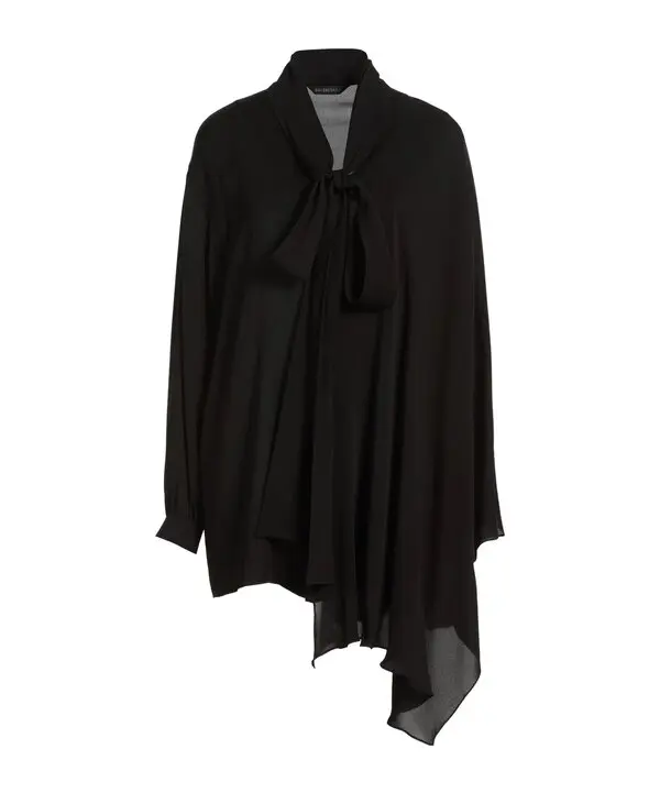 Balenciaga Solid Silk Shirts