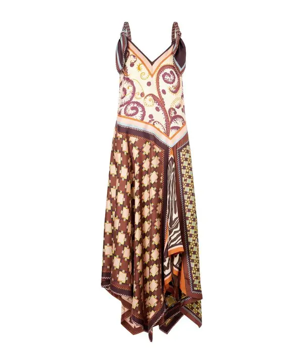 ALEMAIS Wilson Silk Twill Midi Dress - No