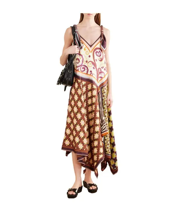 ALEMAIS Wilson Silk Twill Midi Dress