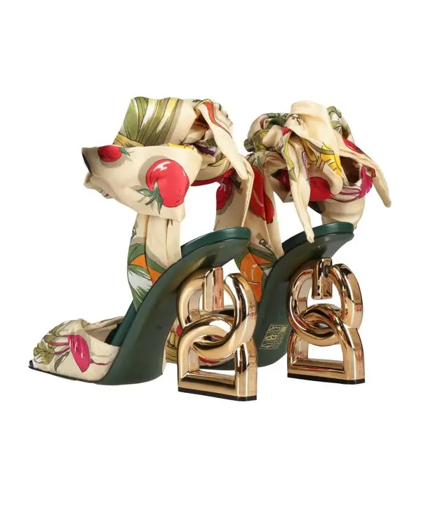 Dolce & Gabbana Multicoloured Satin Sandals