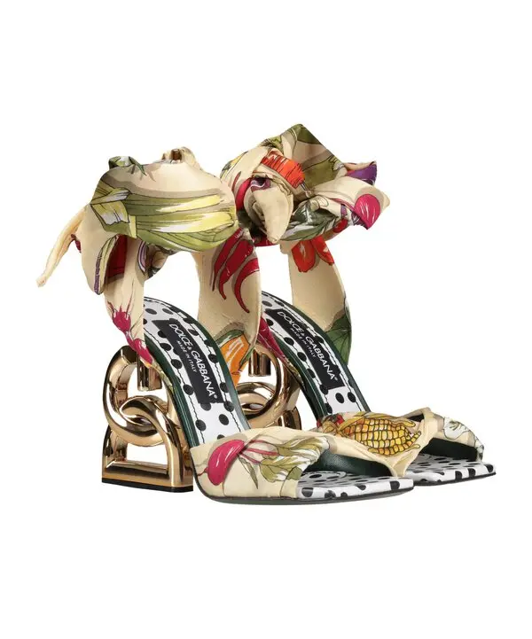 Dolce & Gabbana Multicoloured Satin Sandals