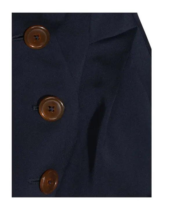 VIVIENNE WESTWOOD Asymmetric Long-sleeve Blazer - Navy Blue