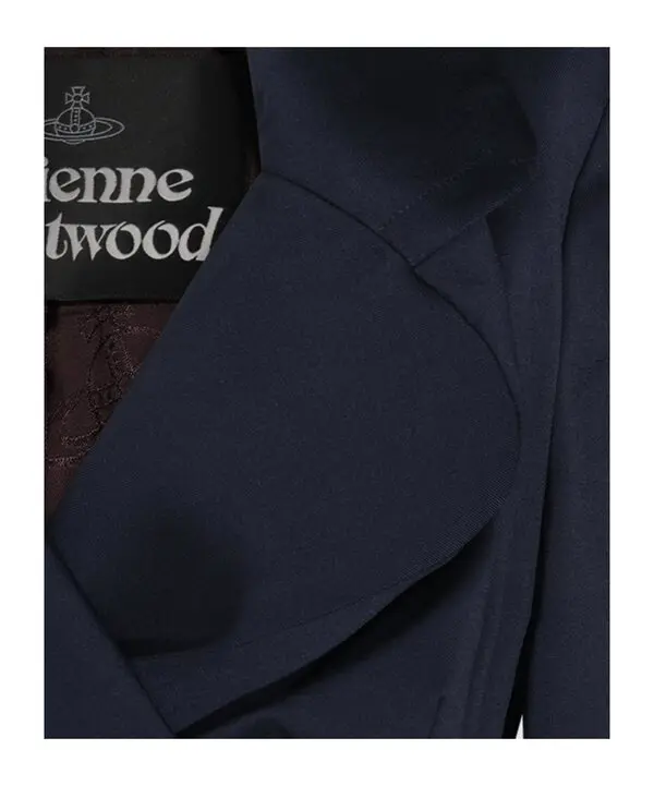 VIVIENNE WESTWOOD Asymmetric Long-sleeve Blazer - Navy Blue