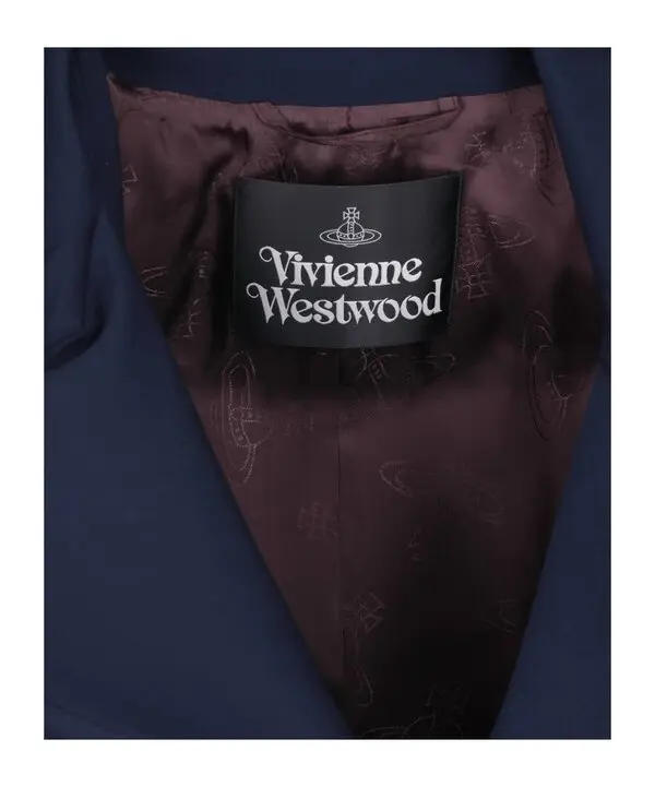 VIVIENNE WESTWOOD Asymmetric Long-sleeve Blazer - Navy Blue