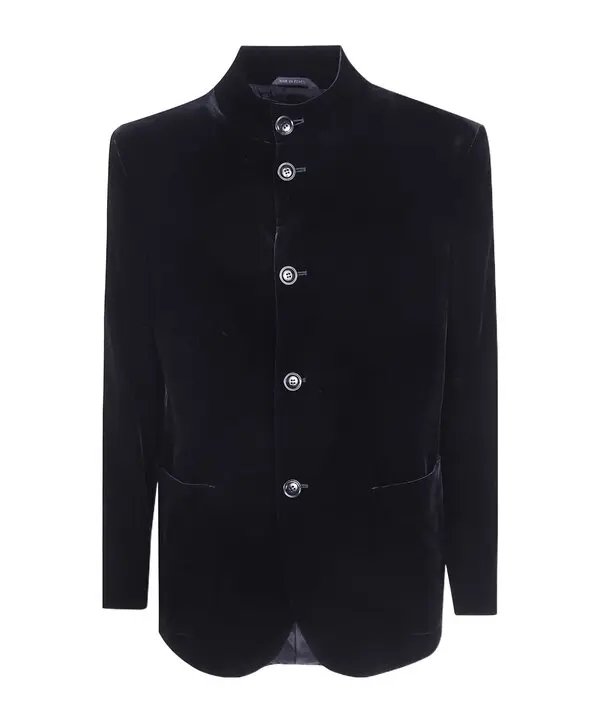 Giorgio Armani Velvet Stand-collar Blazer